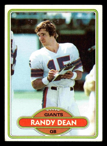 1980 Topps Randy Dean #328 - New York Giants | eBay