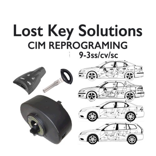 SAAB 9-3 2003 - 2011 ALL KEY LOST CIM PROGRAMING INCLUDES 2 NEW KEY ...