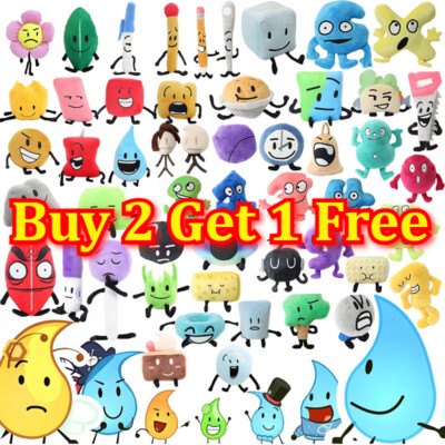 Battle for Dream Island Plush Toy BFDI Leafy Number Letter Stuffed Doll ...