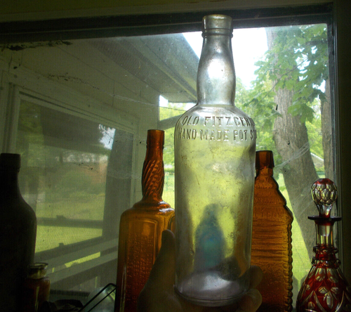 OLD FITZGERALD HAND MADE POT STILL WHISKEY BOTTLE SHOWN DUG IN MOST ...