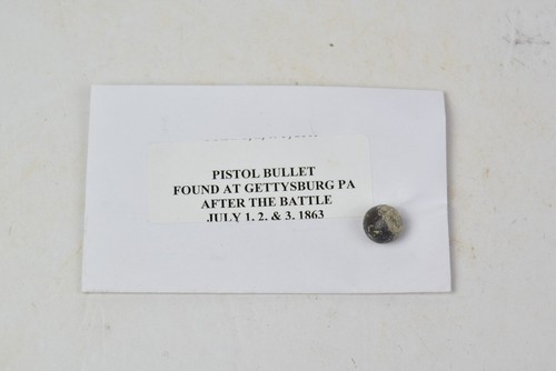 Civil War Relic Pistol Bullet found at Gettysburg 1863 | eBay