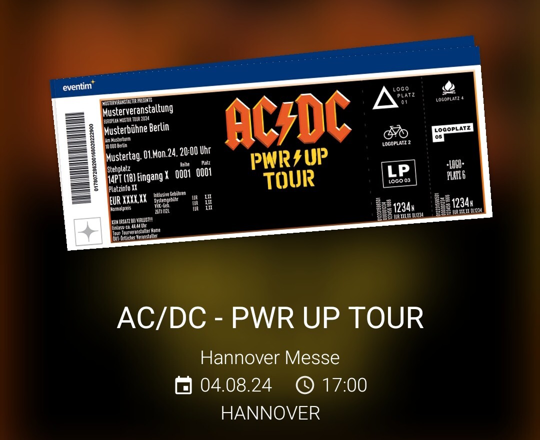 AC/DC Hannover 4.8. 24 TICKETS | eBay.de