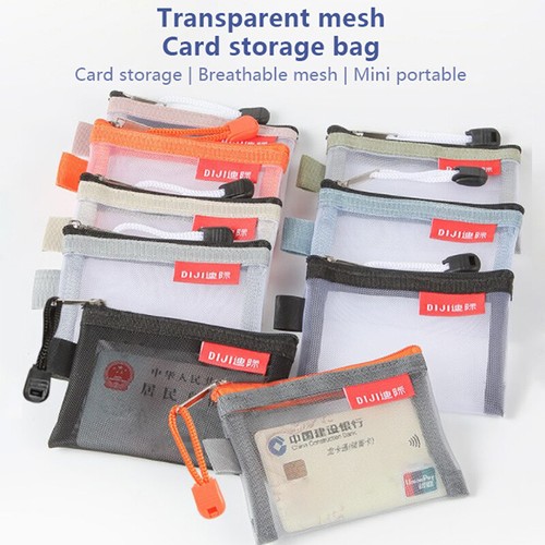 Mini Mesh Coin Bags Money Earphone Data Line Storage Bags Credit Card ...