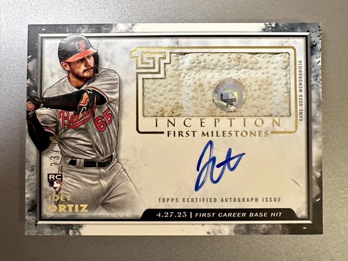 2023 Topps Inception Joey Ortiz 23/99 MLB First Milestones Auto Relic ...