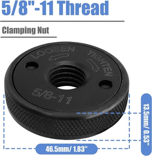 Mesee 5/8-11 Inch Thread Quick Release Angle Grinder Flange Nut Black ...