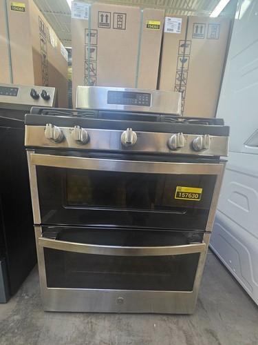 GE JGBS86SPSS 30" Stainless Freestanding Double Oven Gas Range NOB ...