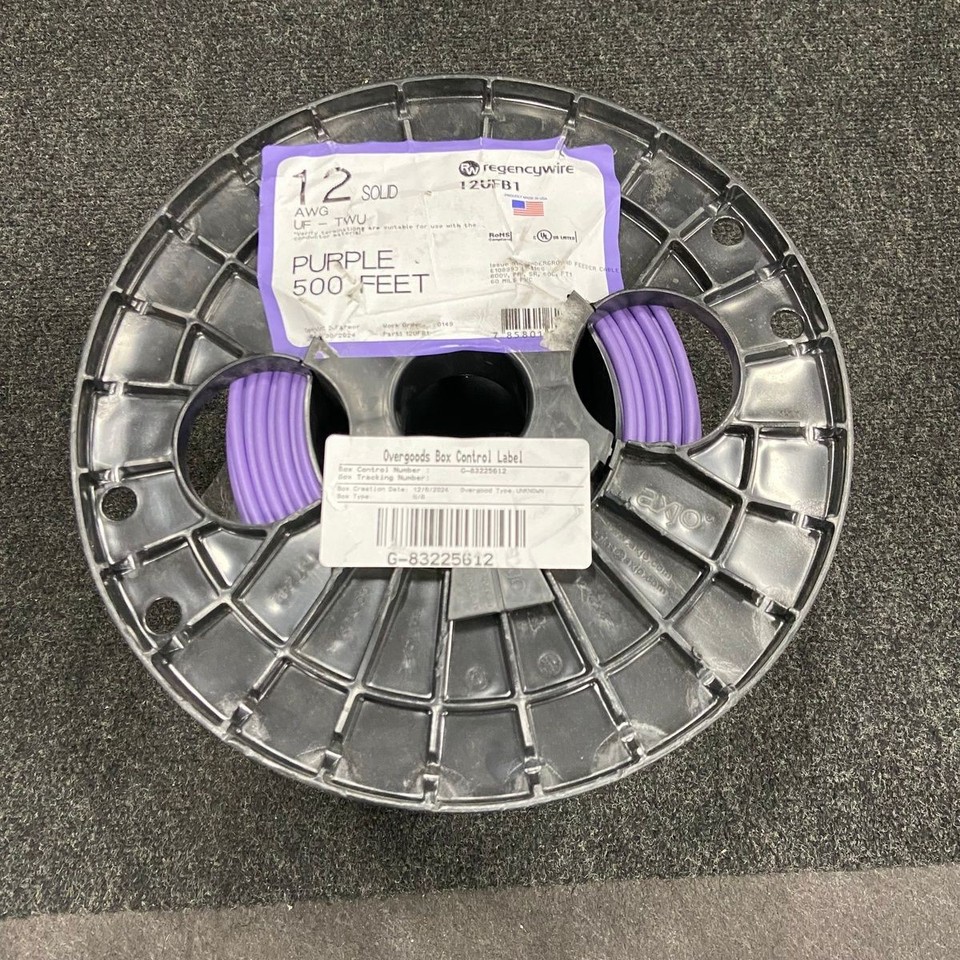 REGENCY WIRE Purple Tracer Wire 500ft 12AWG COPPER UF-TWU, 12UFB1 * | eBay