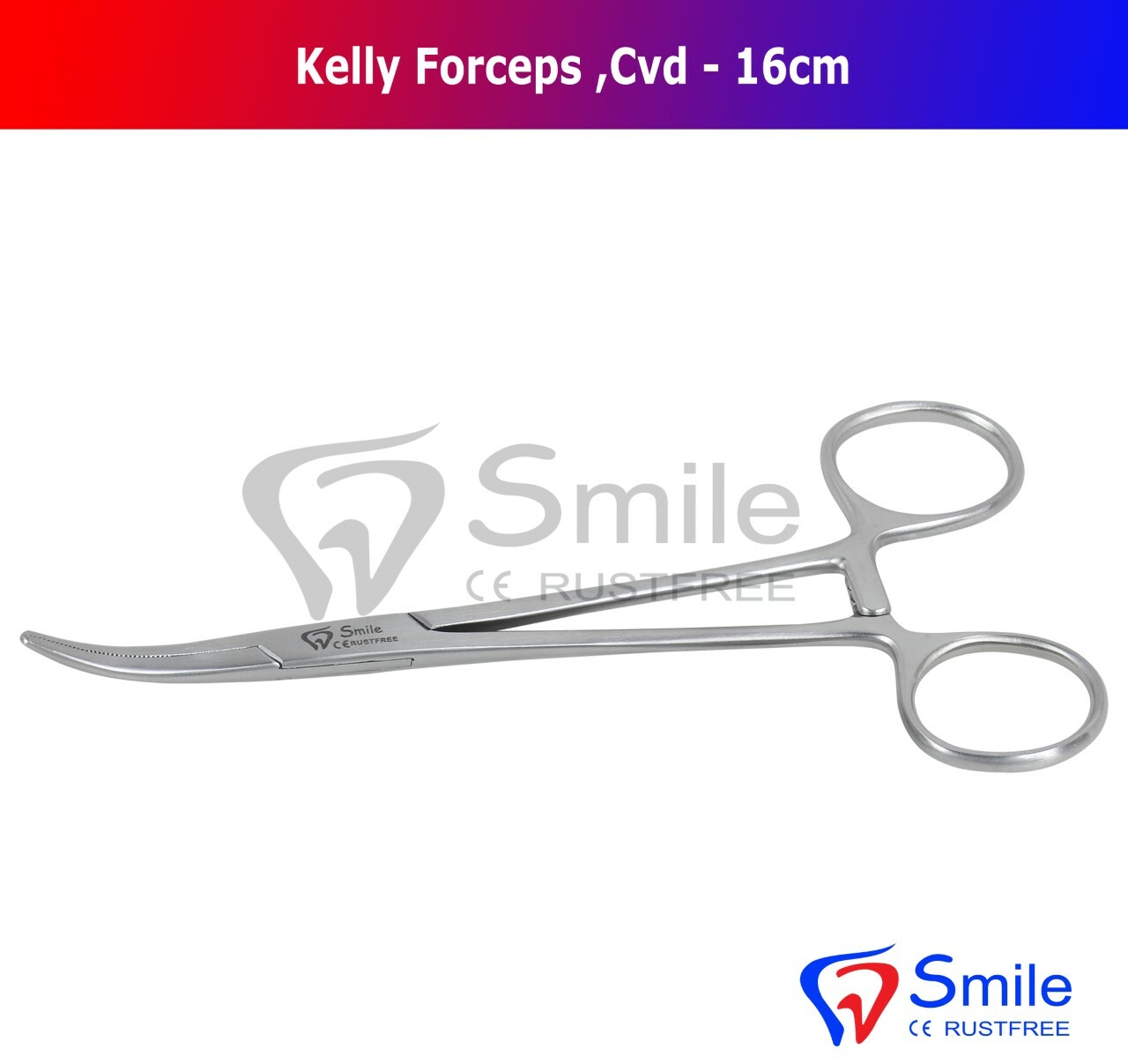 Kelly Forcep 16cm Curved Surgical Homeostatic Clamp Artery Tooth ...