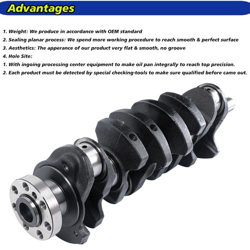 23111-2G230 ENGINE CRANKSHAFT FOR 2010-2015 KIA FORTE OPTIMA SONATA ...