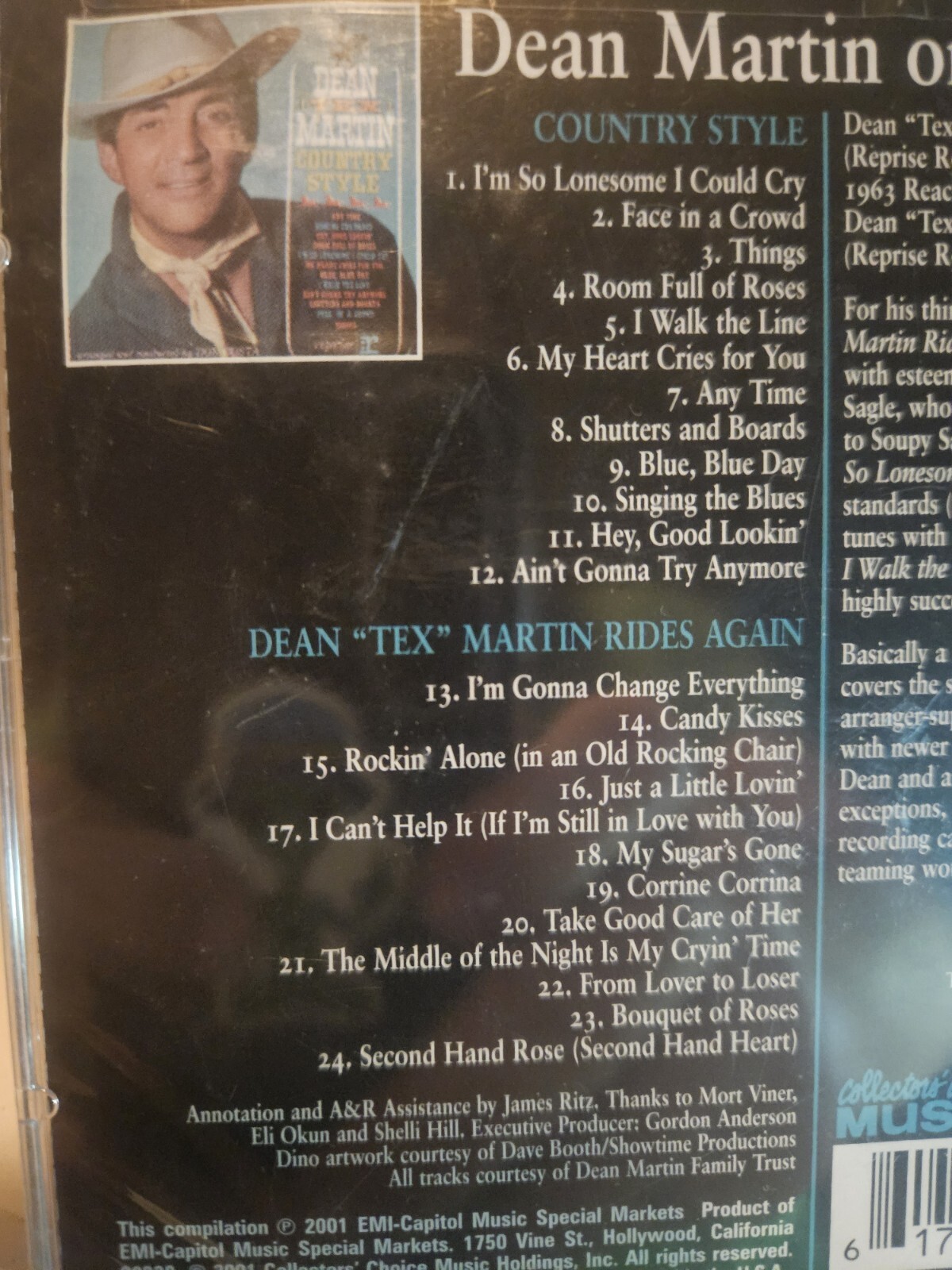 Country Style/Dean 'Tex' Martin Rides Again by Dean Martin (CD, Nov ...