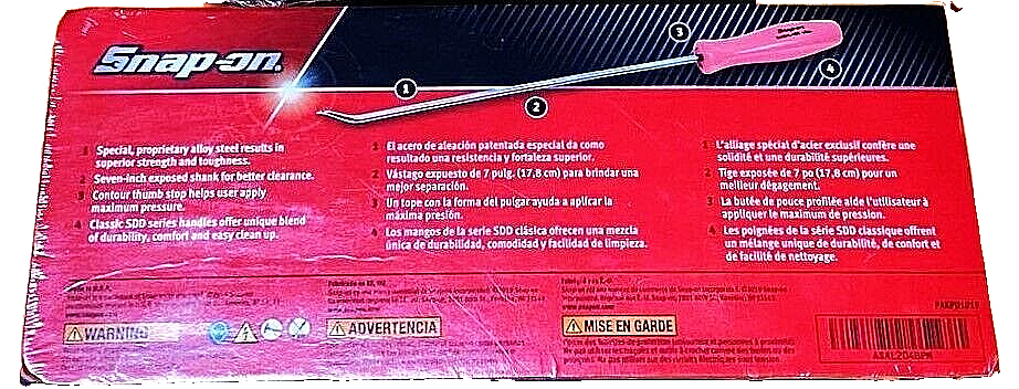 Snap-on Pick Set LONG SHAFT ASAL204BPM *PINK HARD HANDLES* HARD TO FIND ...