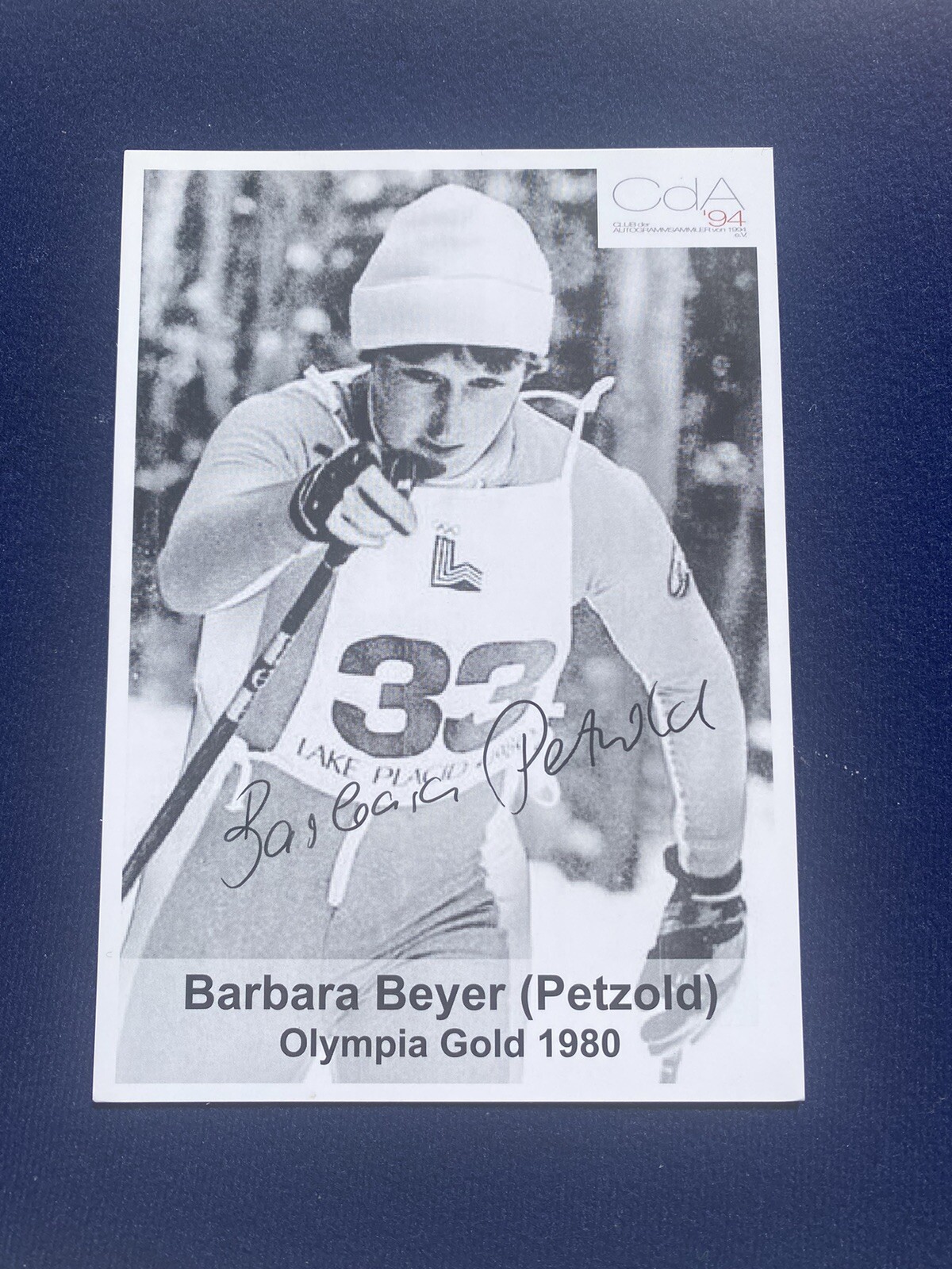 Autogrammkarte Barbara Beyer (Petzold) signiert Biathlon Langlauf ...