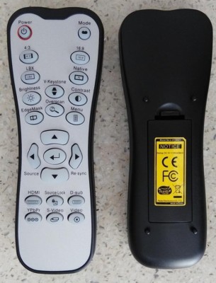 Original Optoma Projector Remote Control-Black For HD70S HD71S HD75 ...