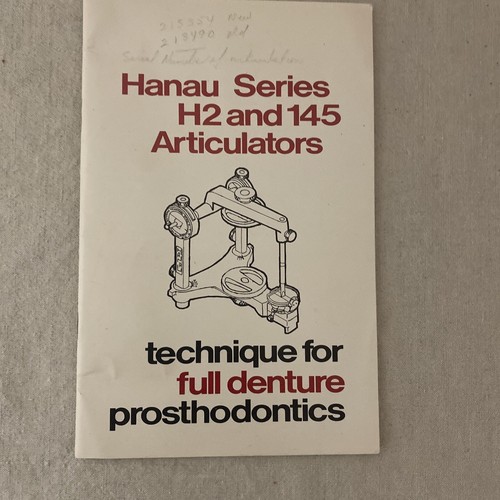 Hanau Series H2 & 145 Articulator Technique for Full Denture ...