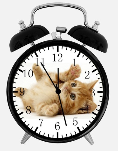 Cute Kitten Cat Alarm Desk Clock 3.75" Home or Office Decor E306 for ...