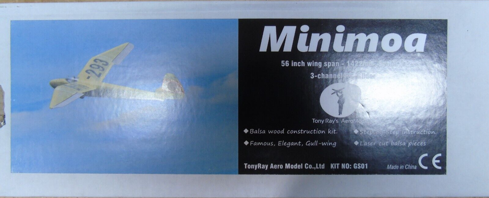 Tony Ray Minimoa 1.4m Wingspan R/C Glider Balsa Laser Cut RC Model ...