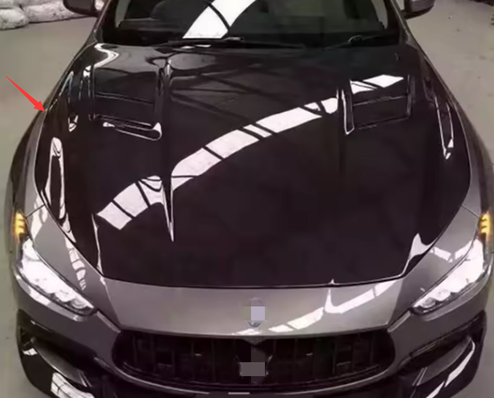 Real Carbon Fiber ASPEC Style Front Hood Vented Bonnet For Maserati ...