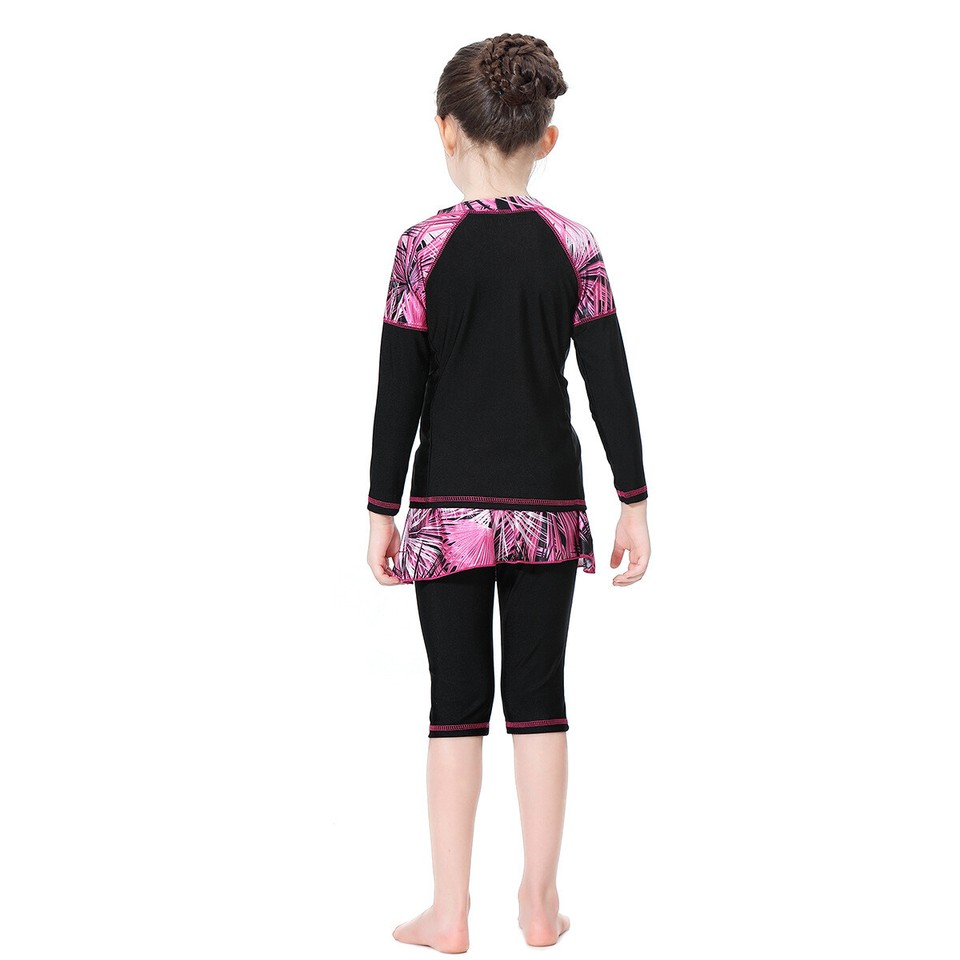 Islamic Beachwear Burkini Swimsuit Kids Girl Arab Swimming Swimwear ...