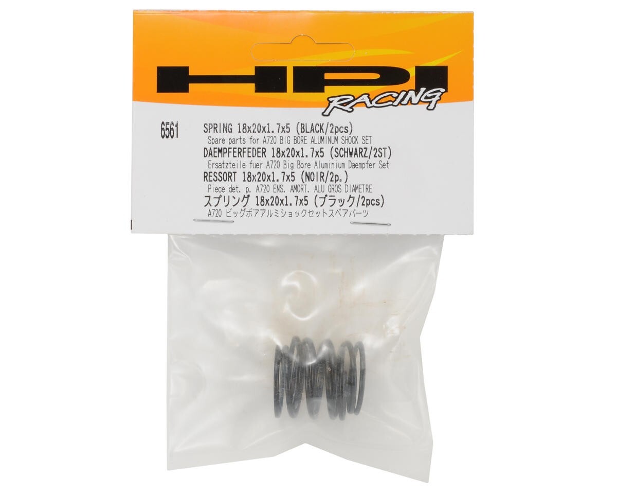 HPI 6561 Spring 18x20x1.7x5 (Black/2pcs) Savage X/Flux Super 5SC Flux ...
