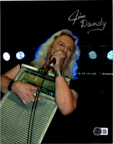 JIM DANDY MANGRUM SIGNED 8X10 PHOTO BECKETT BAS COA BLACK OAK ARKANSAS ...