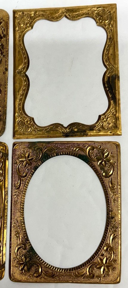 GROUP of 9TH PLATE BRASS MAT FRAME PARTS for DAGUERREOTYPE AMBROTYPE ...