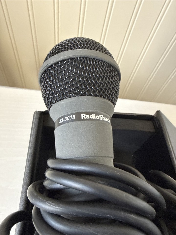 2 Radio Shack 33-3018 Dynamic Unidirectional Microphones Plus DVD Mic ...
