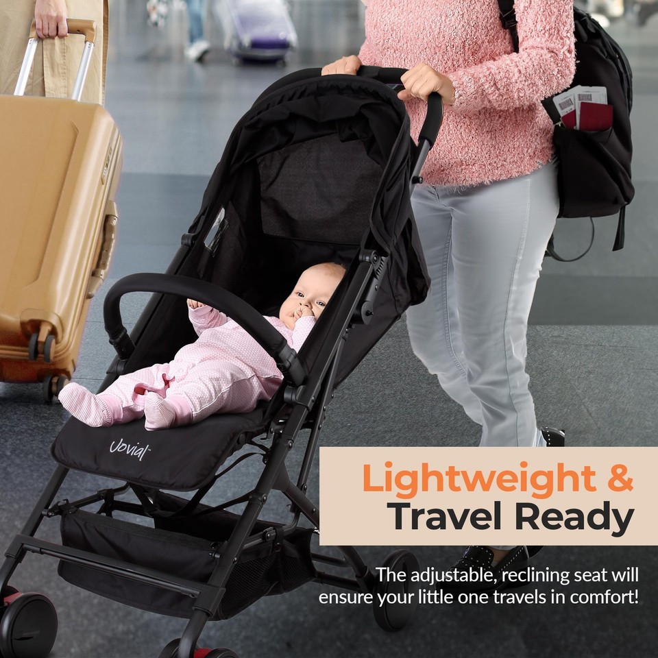 Lightweight Baby Stroller, Folding Travel Stroller with Reclining Seat ...