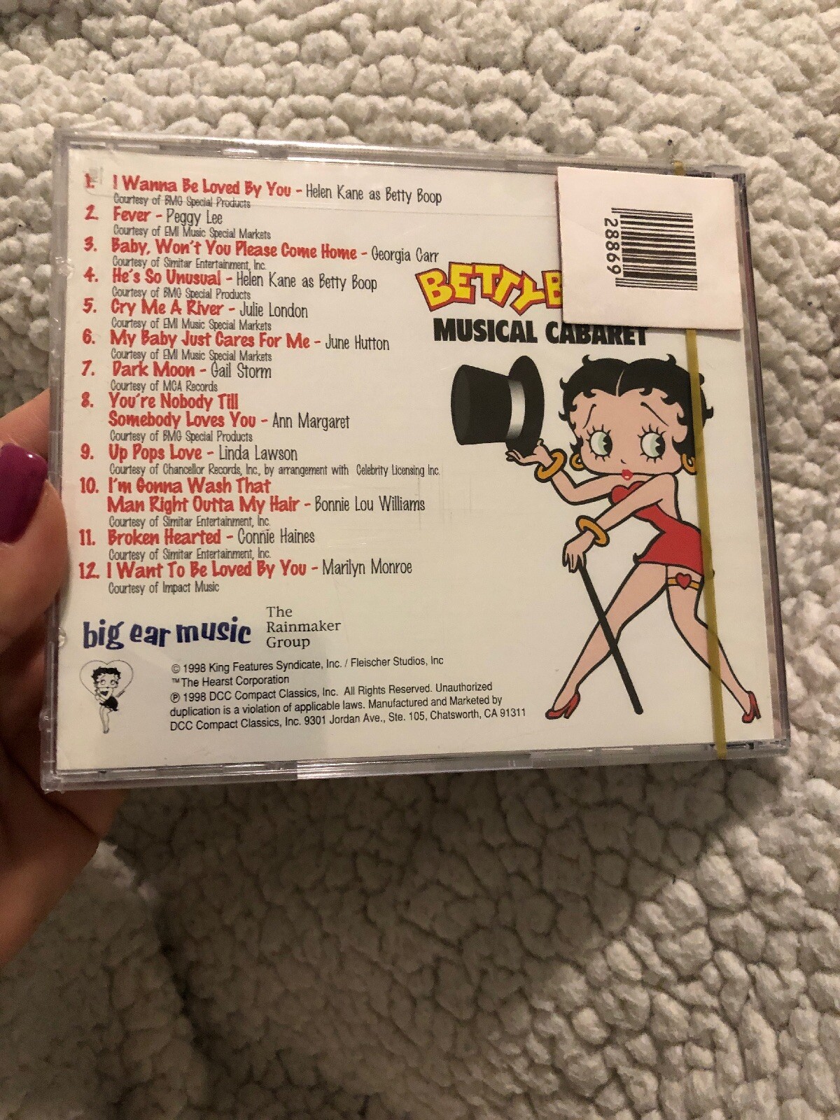 Betty Boop Musical Cabaret CD NEW Sealed Julie London Marilyn Monroe ...