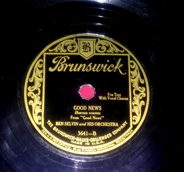 BEN SELVIN & ORCHESTRA Lucky in Love / Good News BRUNSWICK 78 RECORD ...