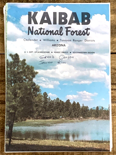 Vintage Map 1976 Kaibab National Forest Dept Of Agriculture ...