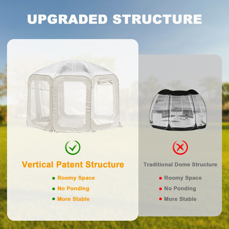 Sports Tent Instant Pop-Up Clear Bubble Shelter Weather Proof 4-6 ...