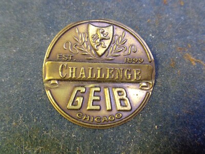 Vintage Geib Guitar case Logo Tag Badge Chicago | eBay