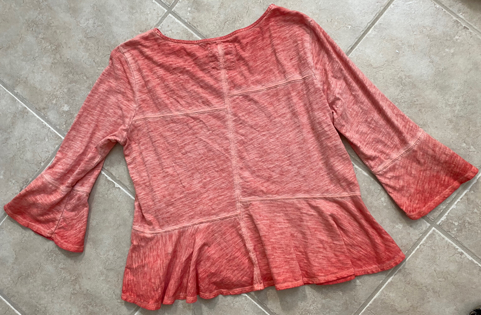 Anthropologie Akemi + Kin Ombré Seamed Peplum Top Sz … - Gem