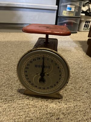 Vintage Mid-Century WAY RITE 25lb Scale 9" Hanson Scale Co. Chicago ...