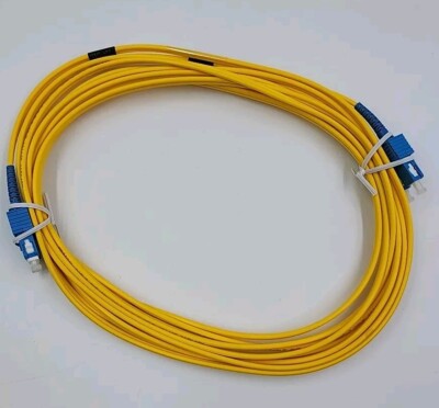 5m SC UPC to SC UPC Duplex Patchcord 9/125 Single Mode Fiber Patch Cable Yellow | eBay