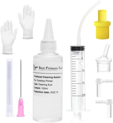 Printhead Cleaning Kit HP, Epson,Canon, Brother & Lexmark 100ml High ...