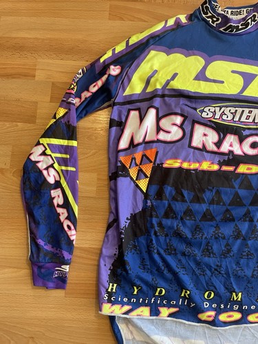 Vintage MSR System 6 Mens Motorcross Dirt Bike Jersey Size Purple M ...