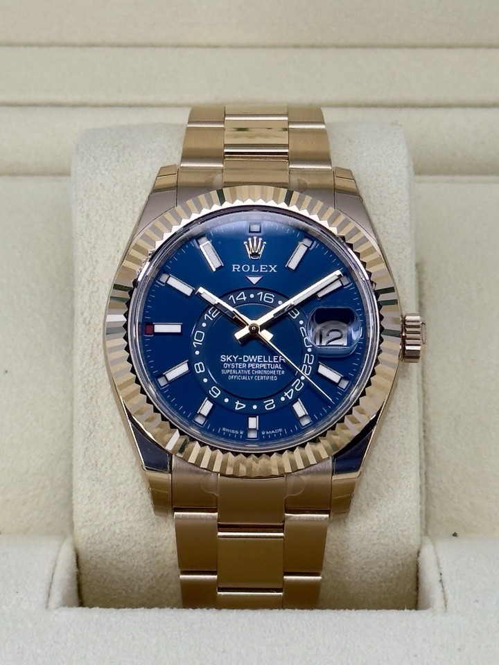 Brand New Stickered Rolex Skydweller 336935 Blue Dial Box + Papers | eBay