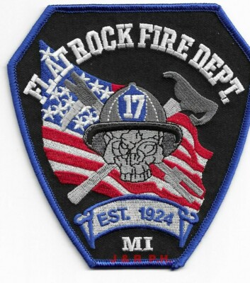 Flatrock Fire Dept. "1924", Michigan (4.5" x 4.75" size) fire patch | eBay