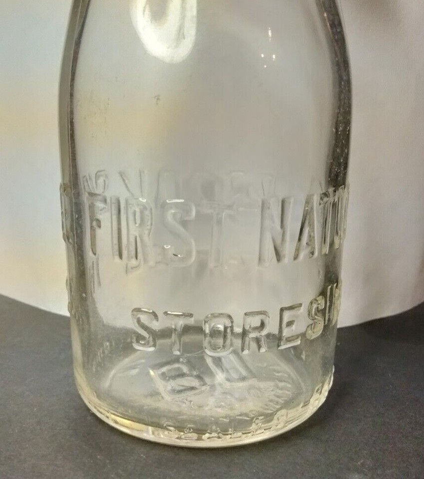 Vtg. 1/2 Pint Brookside Dairies, First National Stores Waterbury ...