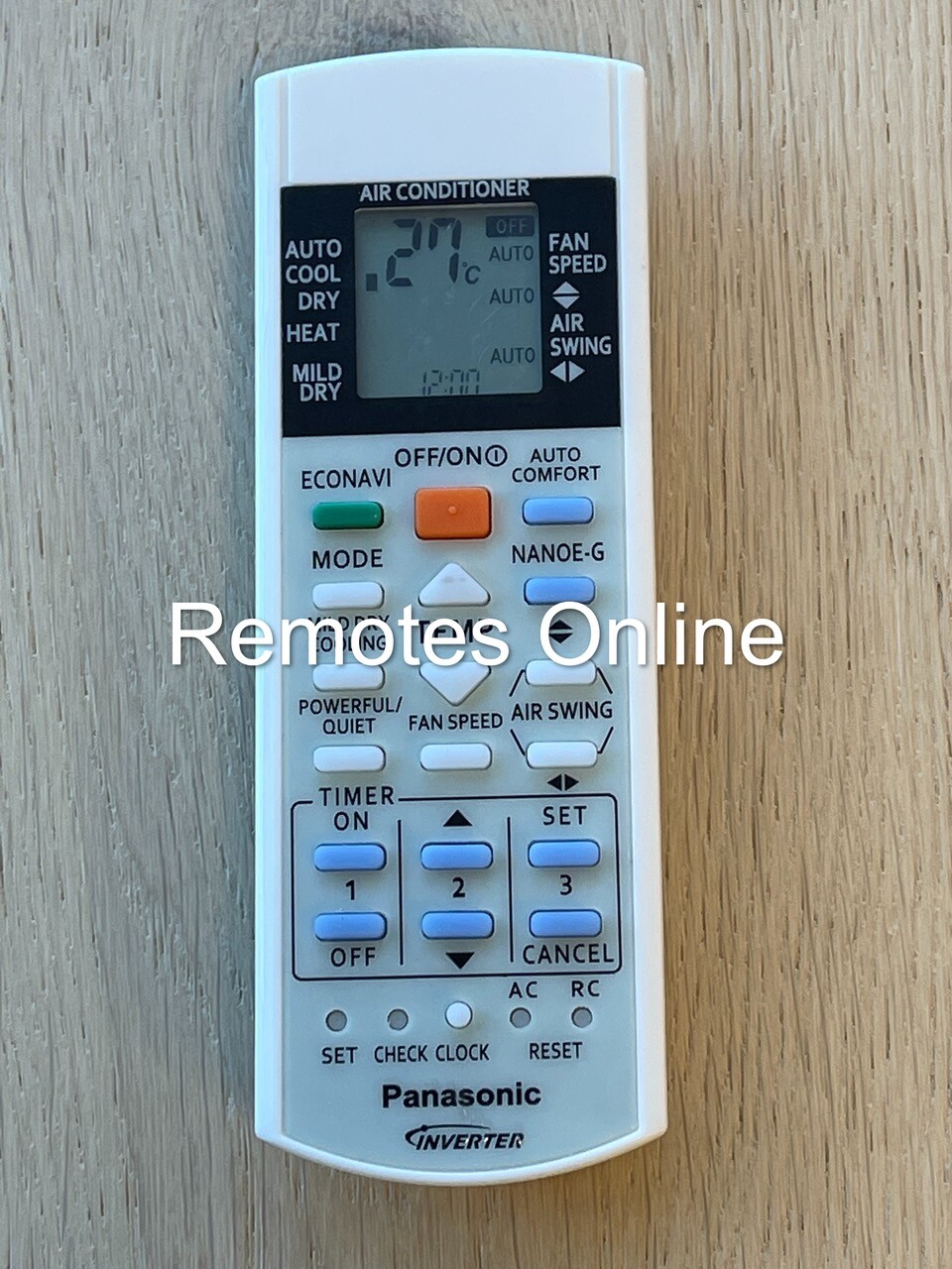 Replacement Air Conditioner Remote Control Panasonic ECONAVI Inverter ...