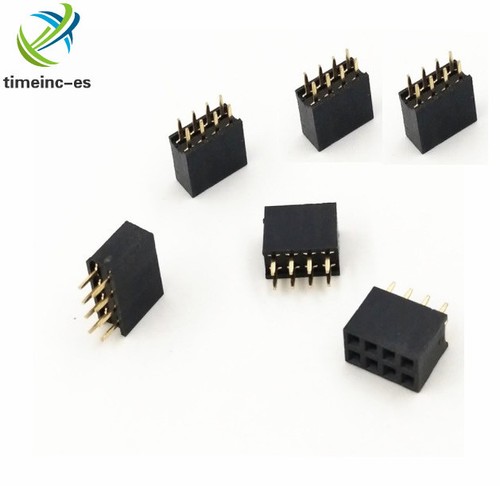 20PCS 2x3 Pin Double Row Female Straight Header Pitch Socket Pin Strip ...