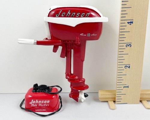 MINIATURE OUTBOARD MOTOR, RED 1957 JOHNSON 18 HP SEA HORSE WITH GAS ...