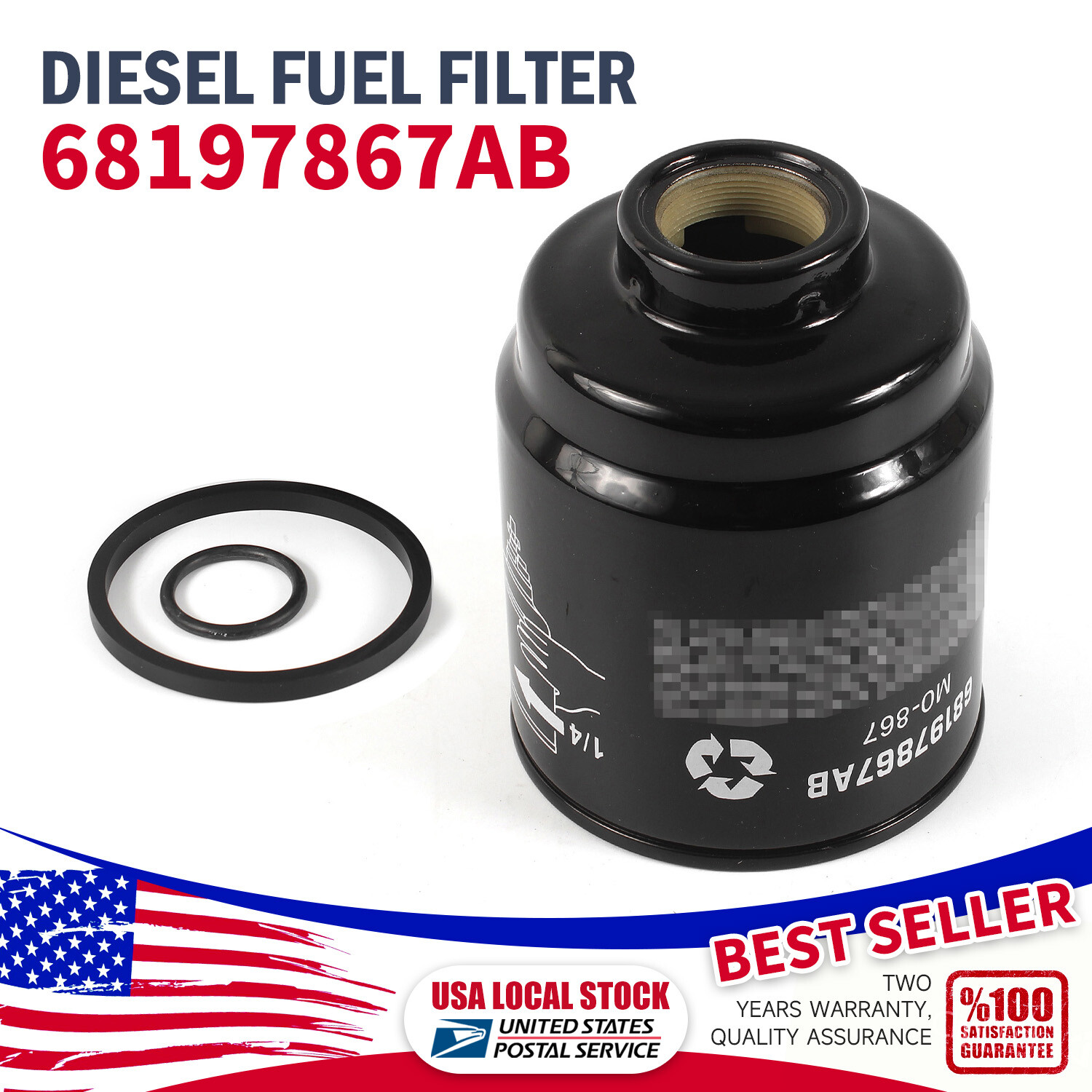 Premium Fuel Filter 68197867AB for 13-18 Dodge Ram 2500 3500 4500 6.7L ...