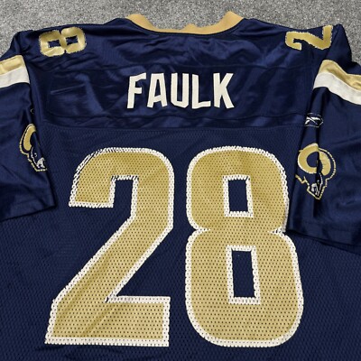 Marshall Faulk St Louis Rams Jersey Men 2XL Blue NFL Football Vintage ...