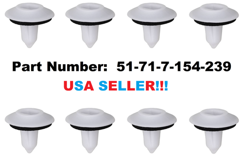 8 NEW TRUNK LID TRIM GROMMETS! FOR BMW M8 M6 640 650 M5 340 550 MINI ...