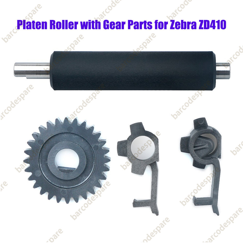 1 Set New Platen Roller with Gear Parts for Zebra ZD410 Thermal Label ...