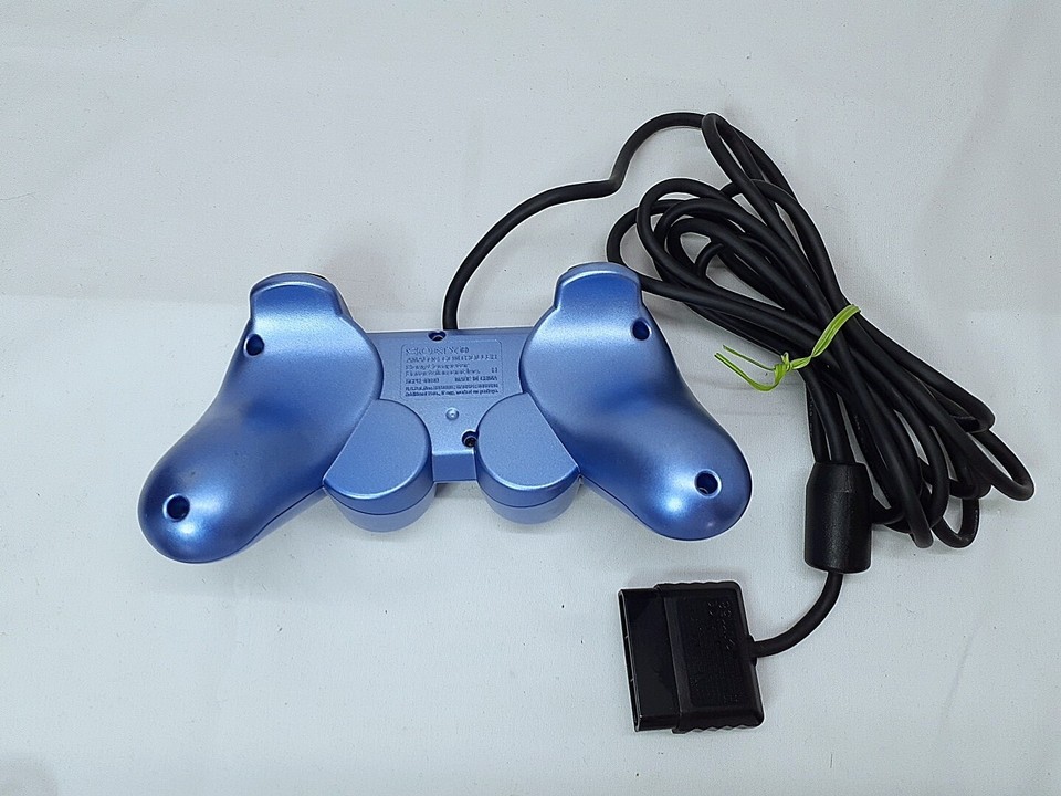 PS2 Aqua Blue Console Controller set Playstation2 NTSC-J Japan Tested ...
