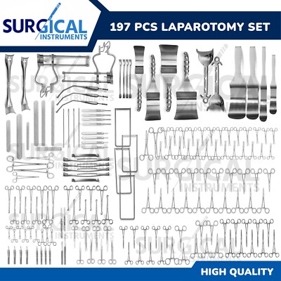 197 Pcs Laparotomy Set - Surgical Medical Instruments Stainless German ...