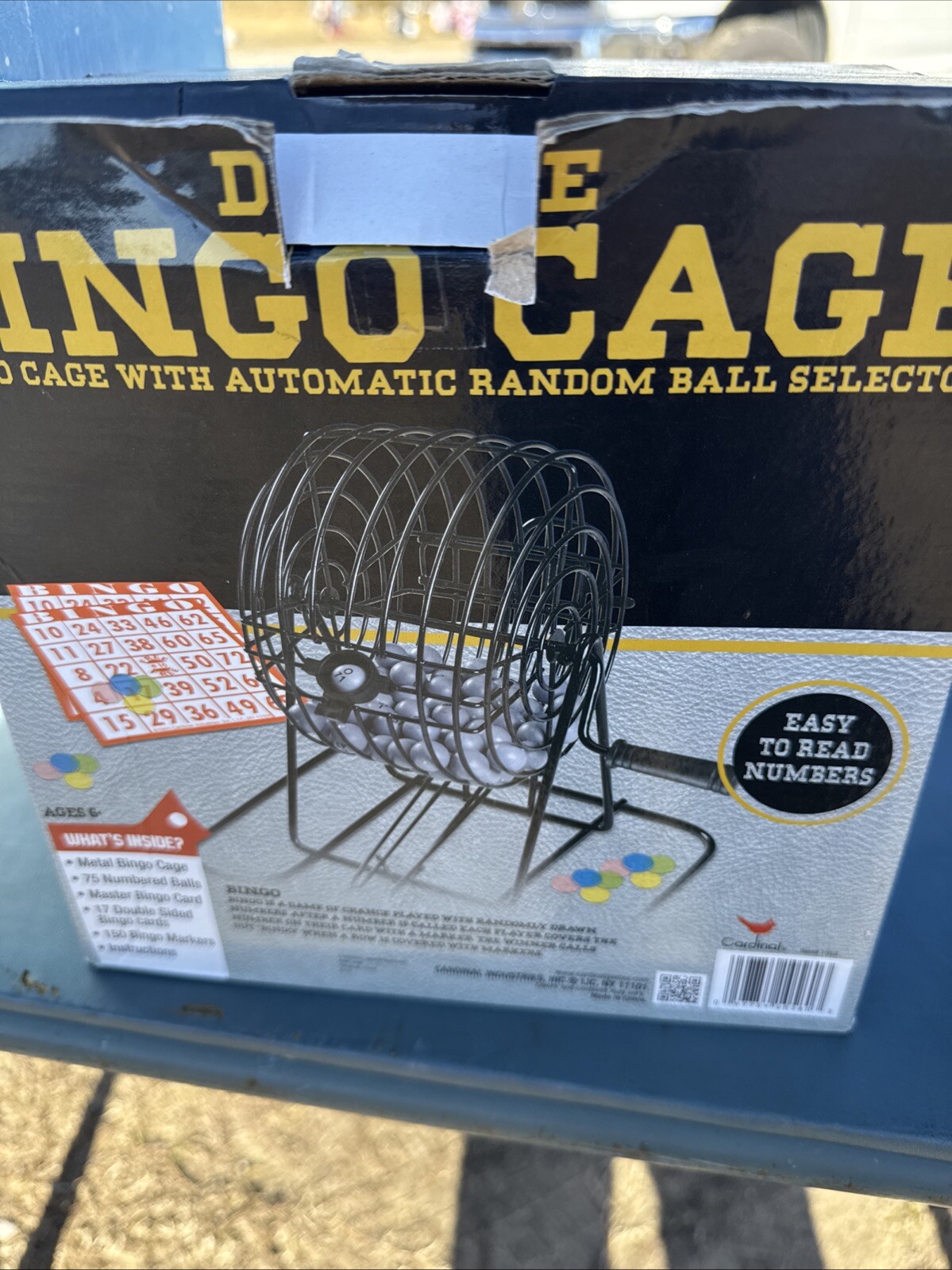 Cardinal Deluxe Metal Bingo Cage with Automatic Random Ball Selector ...